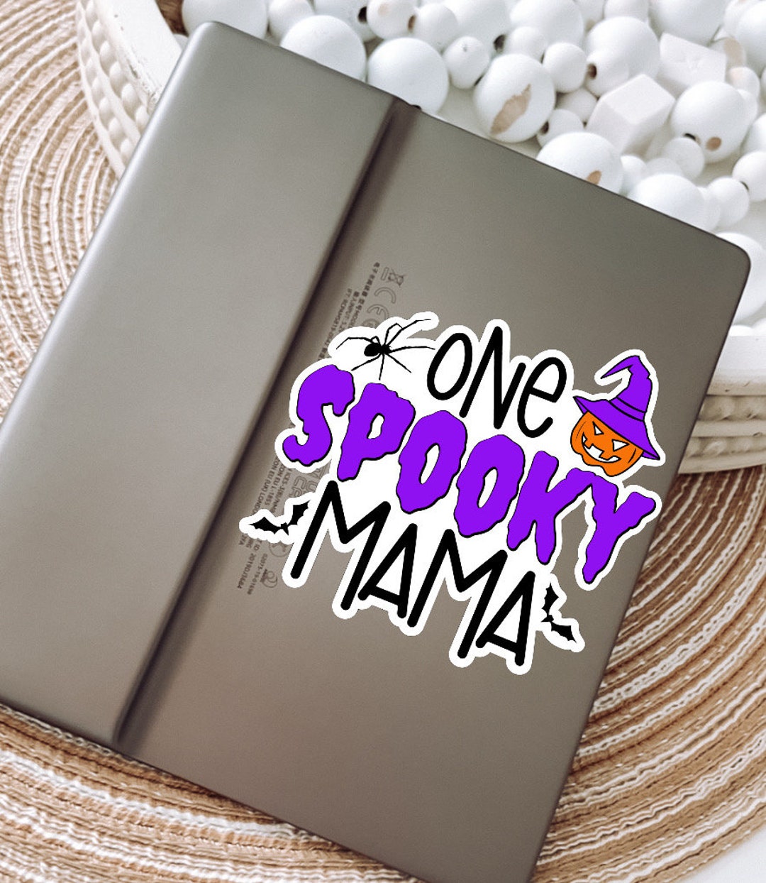 Device Sticker One Spooky Mama Decal Scary Happy Halloween Fall Autumn ...