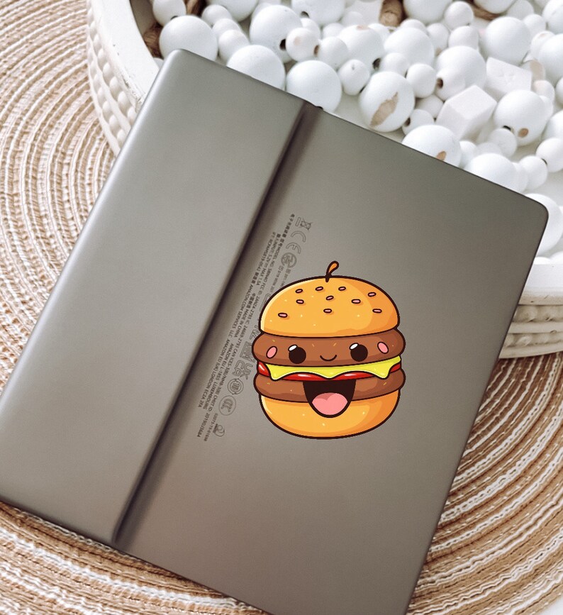 Device Sticker Cheeseburger Decal Lunch Snacks Food Foodie Eat Cheese ...