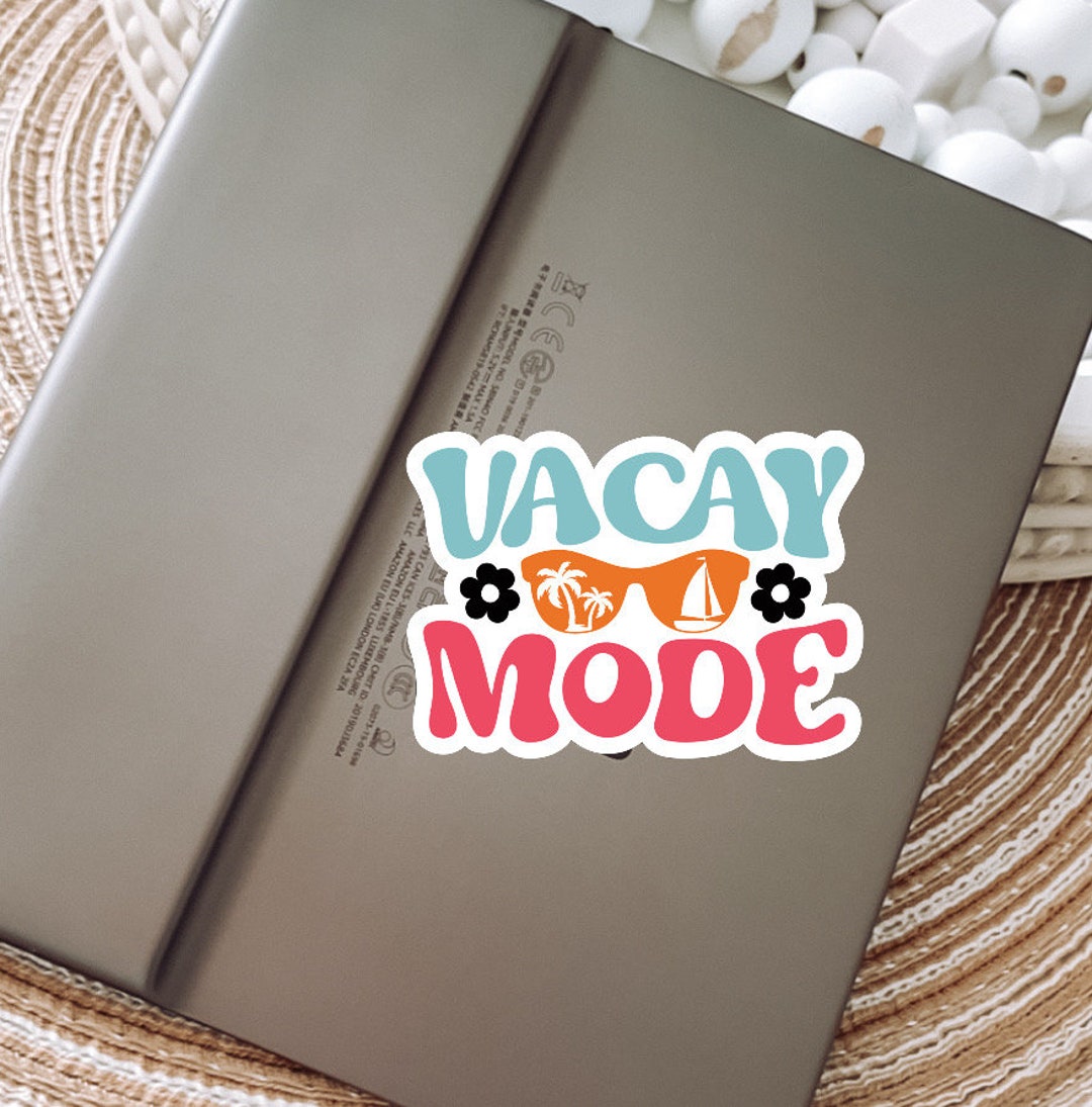 Device Sticker Vacay Mode Sun Decal Beach Sunshine Lake Life Surf Waves ...