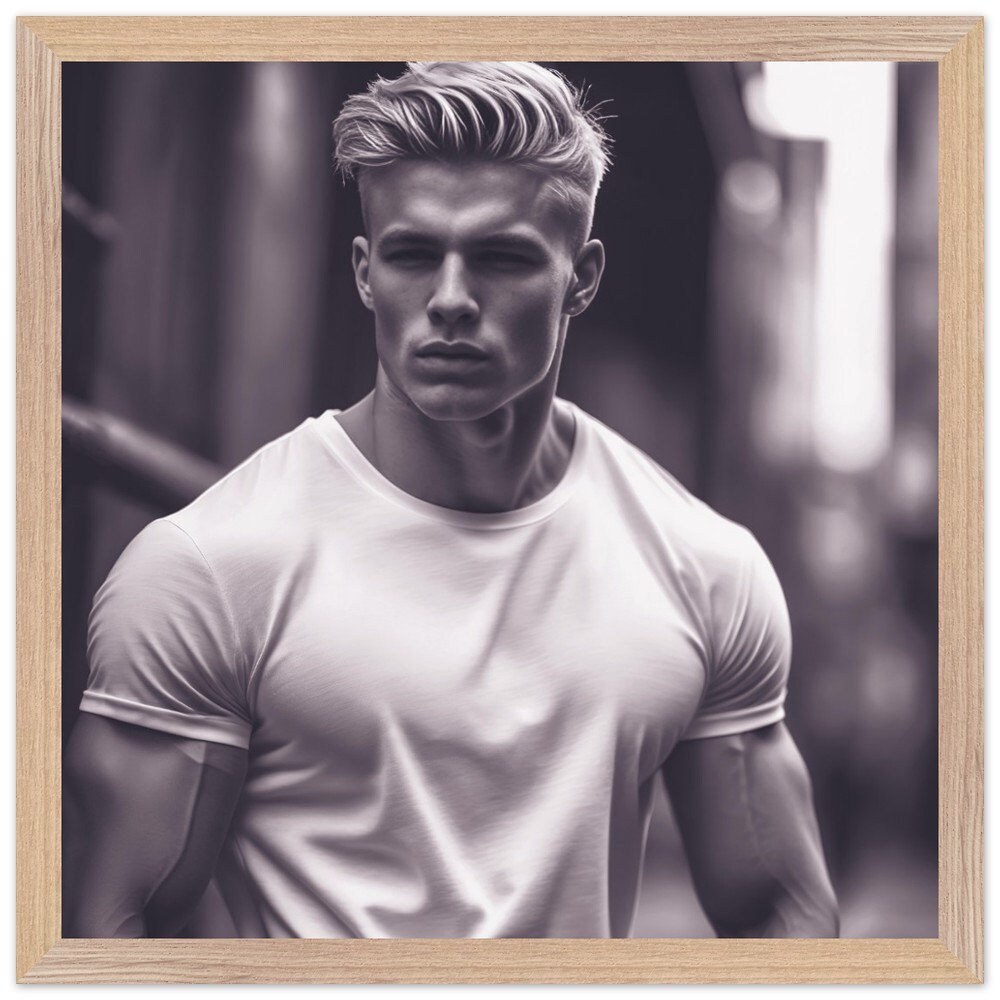 Hustle Gay Wall Art Print, Gay Model Jensen Agard Gay Gift Canvas ...