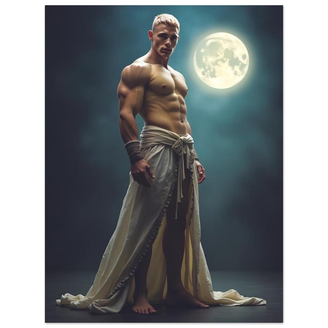 Druid Gay Wall Art Print, Gay Model Jensen Agard Gay Gift Canvas ...