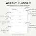 Printable Weekly Planner Template PDF, 7 Day Weekly Organiser ...