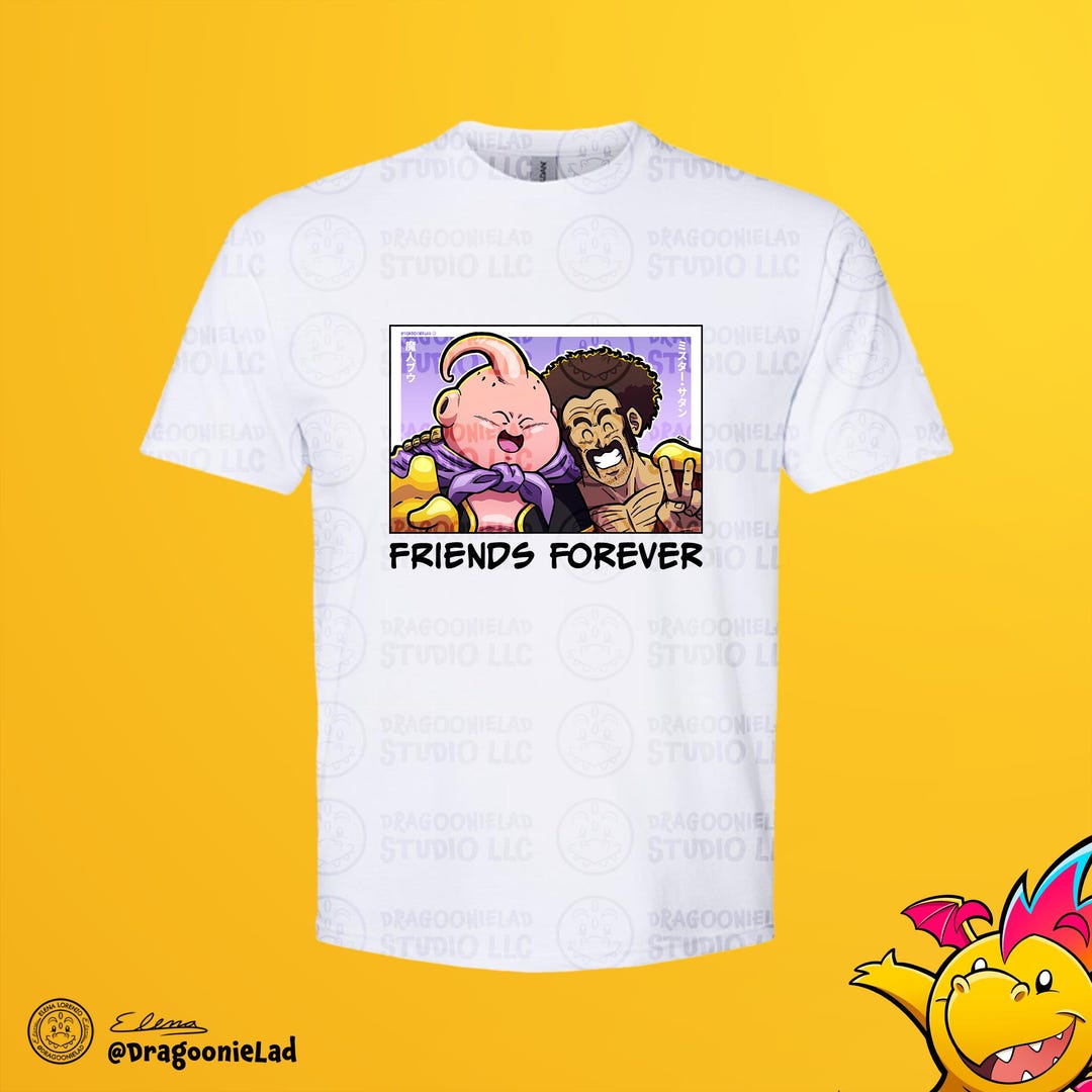 Friends Forever - Hercule and Majin Buu T-shirt - Etsy