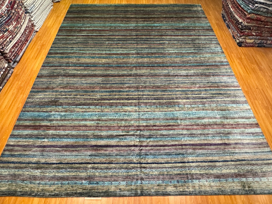 12x16 Ft Multicolor Persian Gabbeh Rug - Hand Knotted Tribal Wool Rug ...