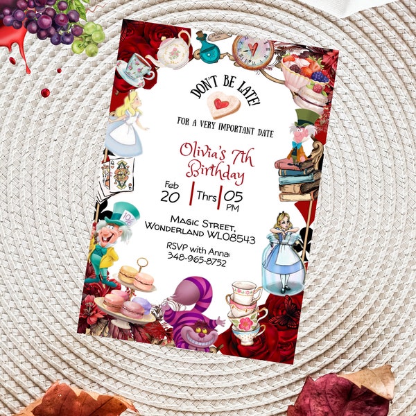 Mad Hatter Invite - Etsy