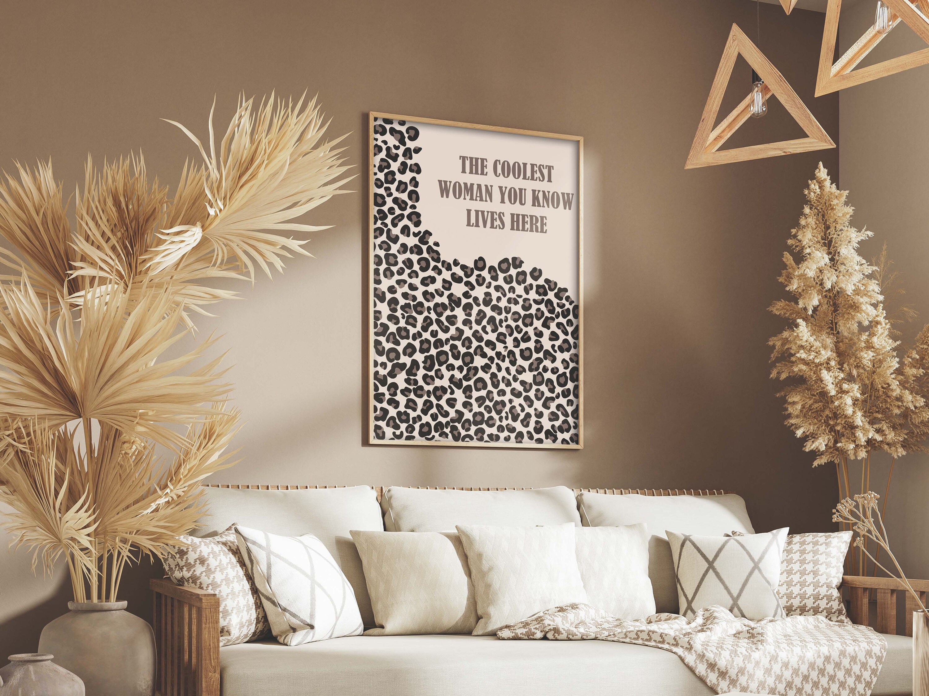 Leopard Print Home Decor Poster: Brown & Black Design for Stylish ...