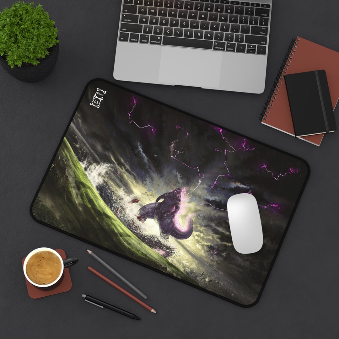 King of the Monsters Desk Mat 3sizes Original Art, Mouse Pad Wrist Rest ...