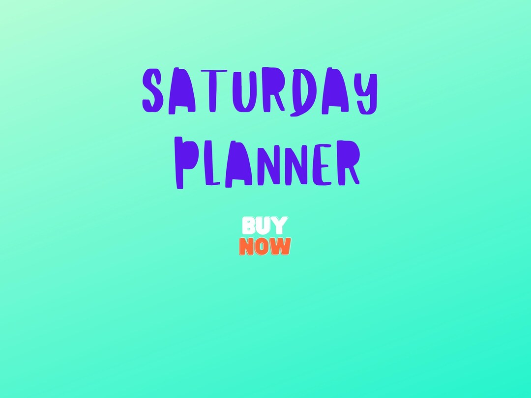 Saturday Harmony: Digital Planner - Customizable & Printable, Plan Your ...