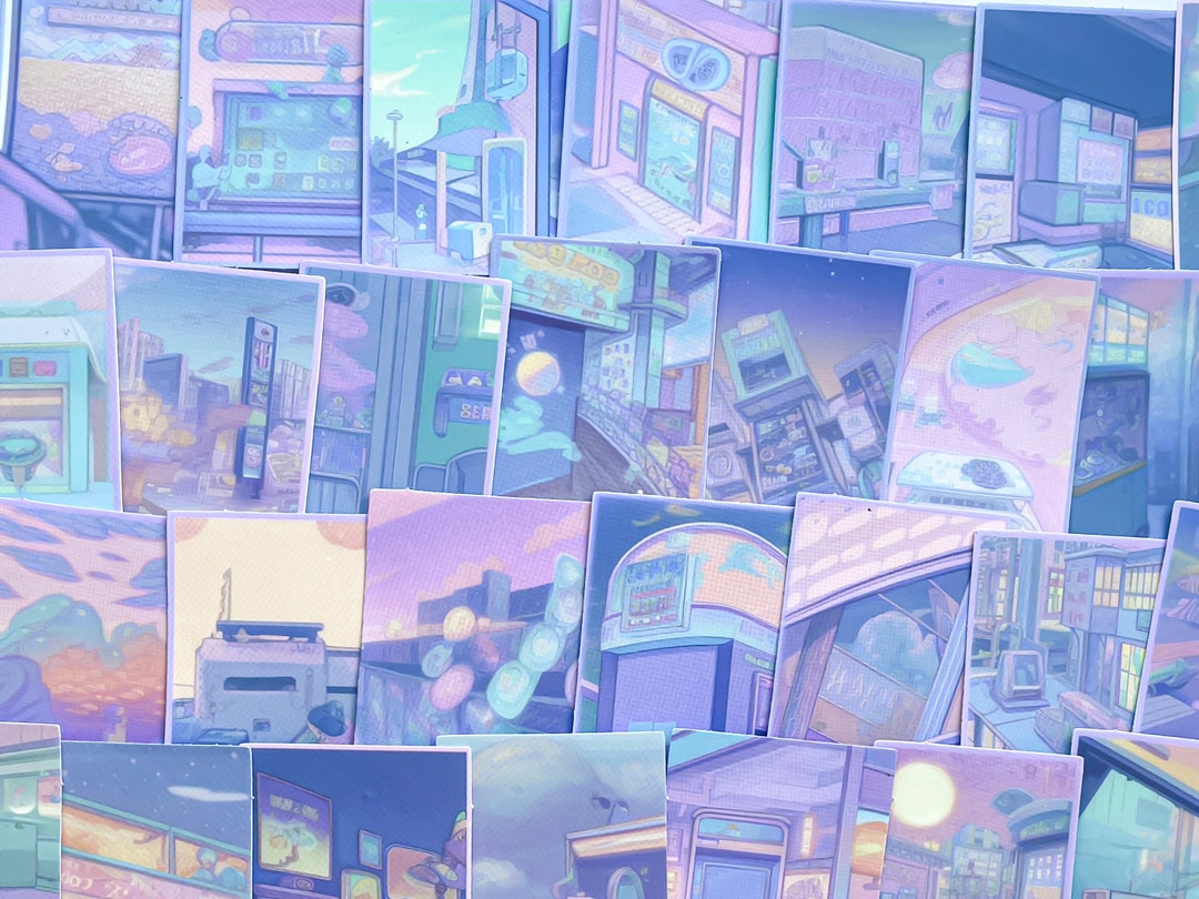 Cartoon Aesthetic Sticker Set - Etsy