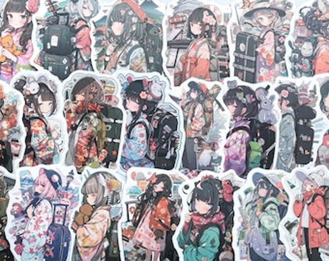 10 Adventures in Anime Land Japanese Girls Anime Sticker Set - Etsy