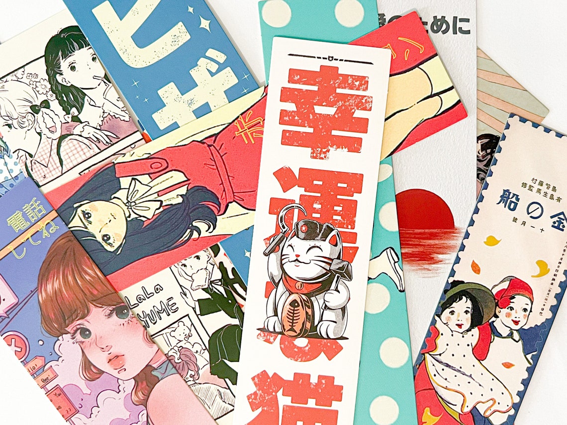 10 Japanese Showa Era Style Bookmarks - Etsy