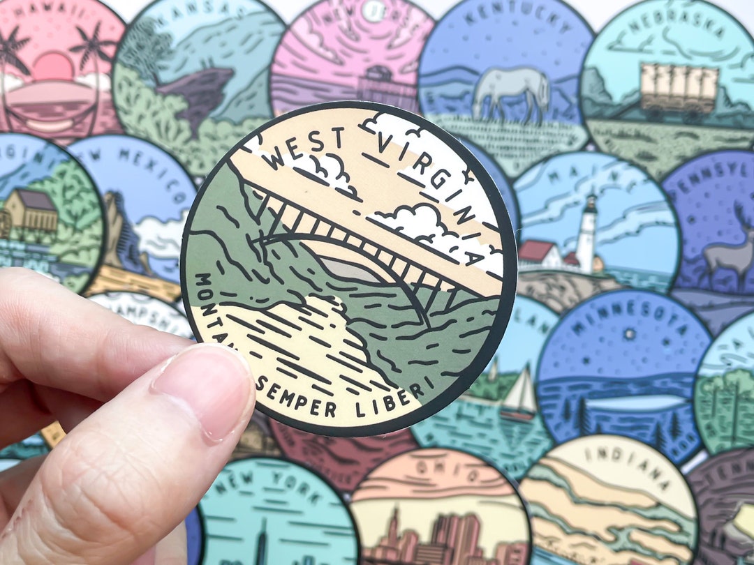 10 USA US States Sticker Set - Etsy