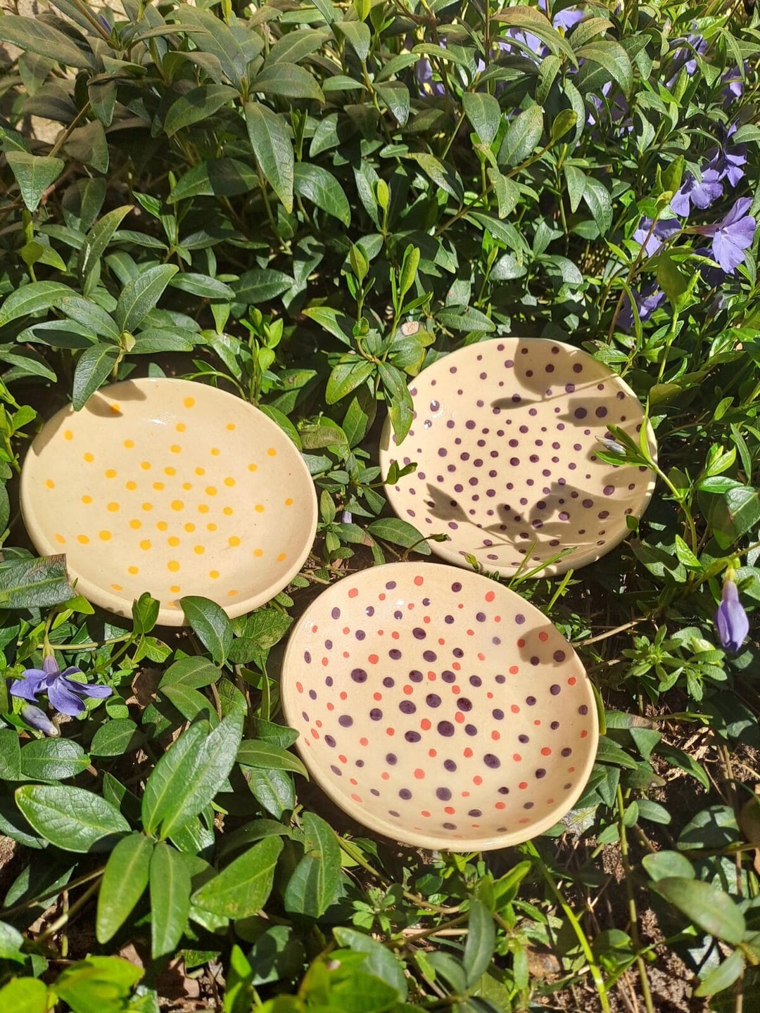 Dotted Plates - Etsy