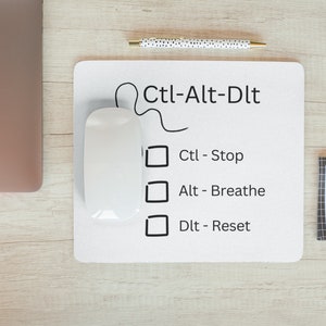 Stress Relief Funny Mouse Pad Office Gift Adulting Funny Mouse Pad Gift for Office Gift for ...