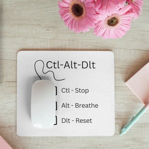 Stress Relief Funny Mouse Pad Office Gift Adulting Funny Mouse Pad Gift for Office Gift for ...