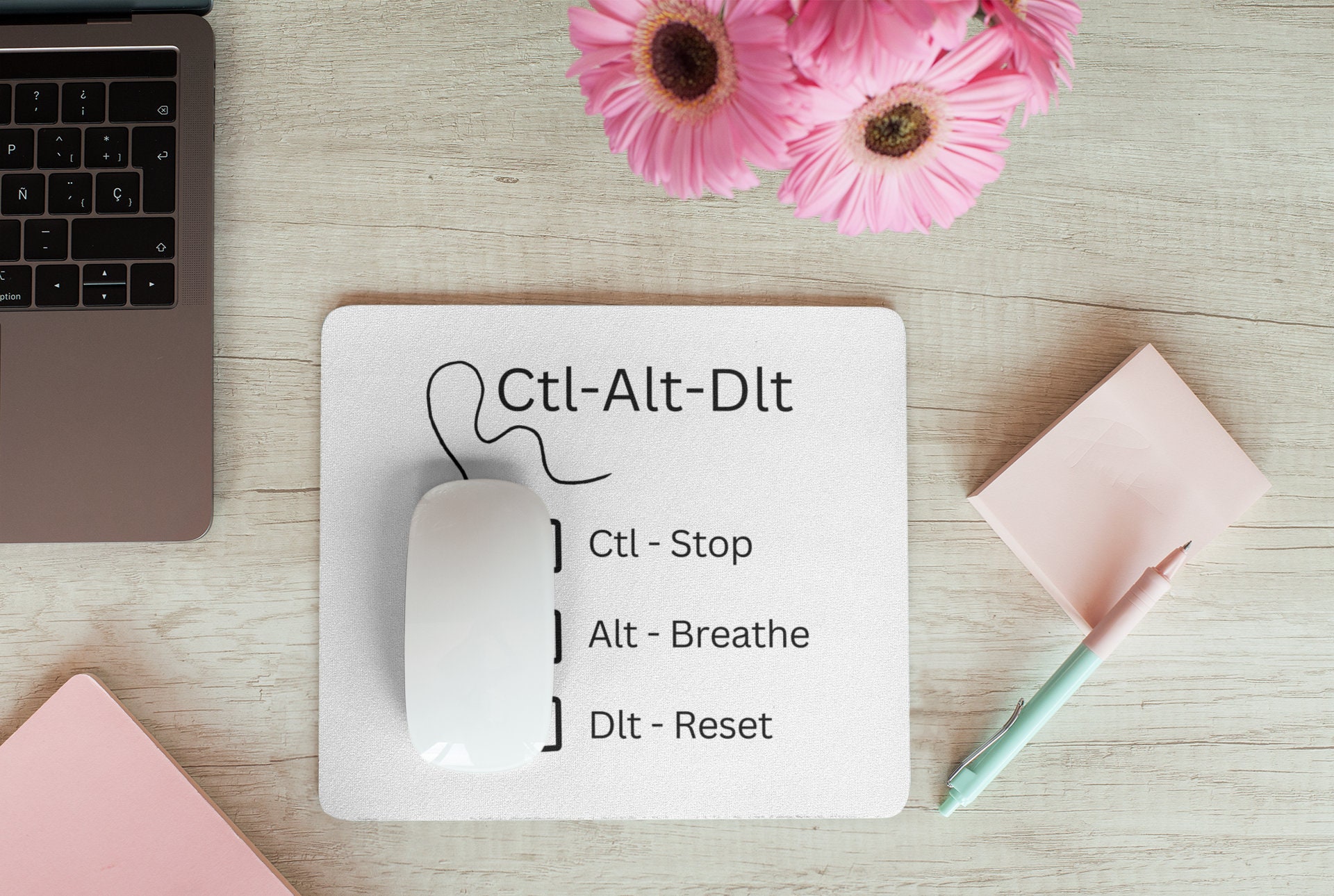 Stress Relief Funny Mouse Pad Office Gift Adulting Funny Mouse Pad Gift for Office Gift for ...