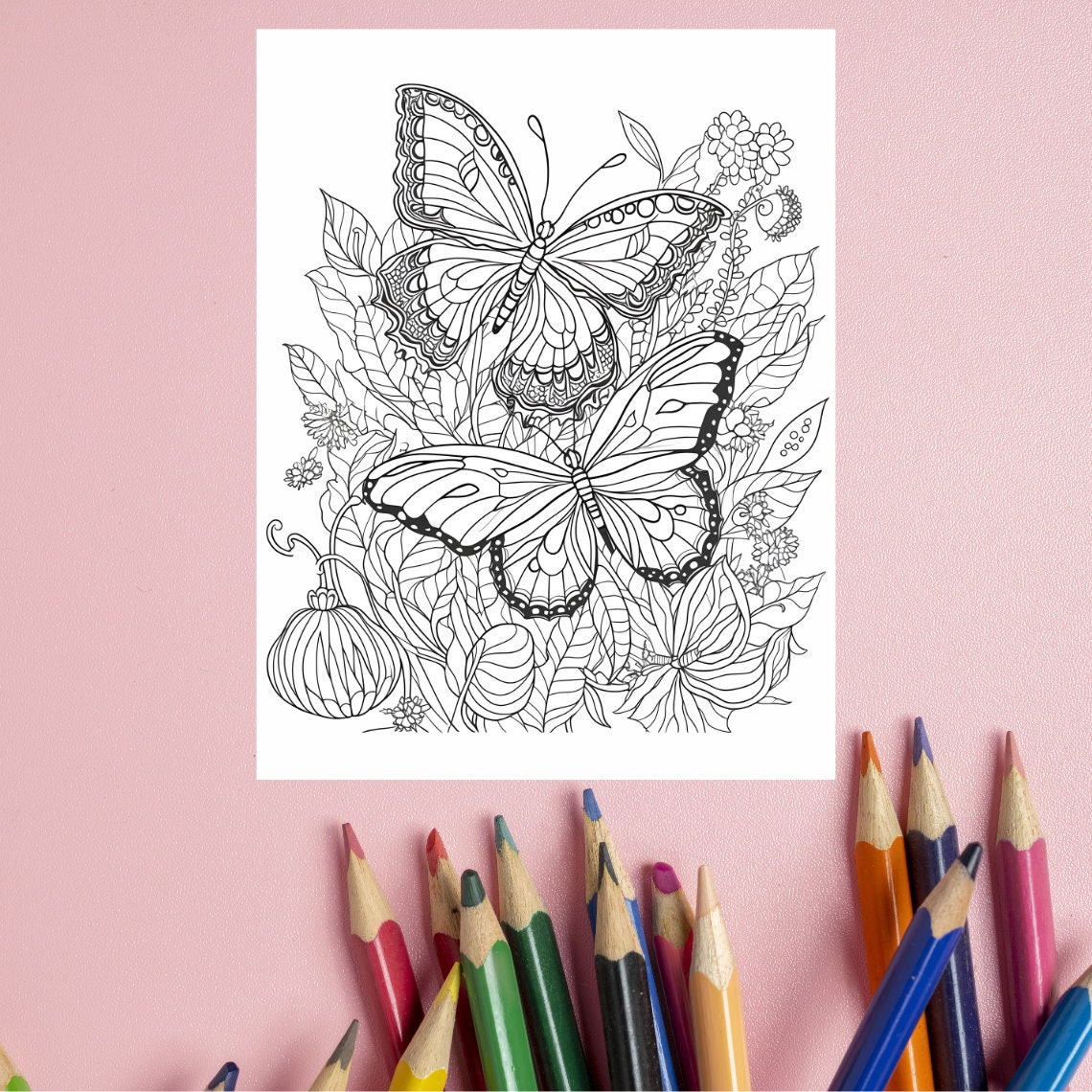 50 Butterfly Coloring Pages for Kids and Adults | Сoloring Sheets for ...