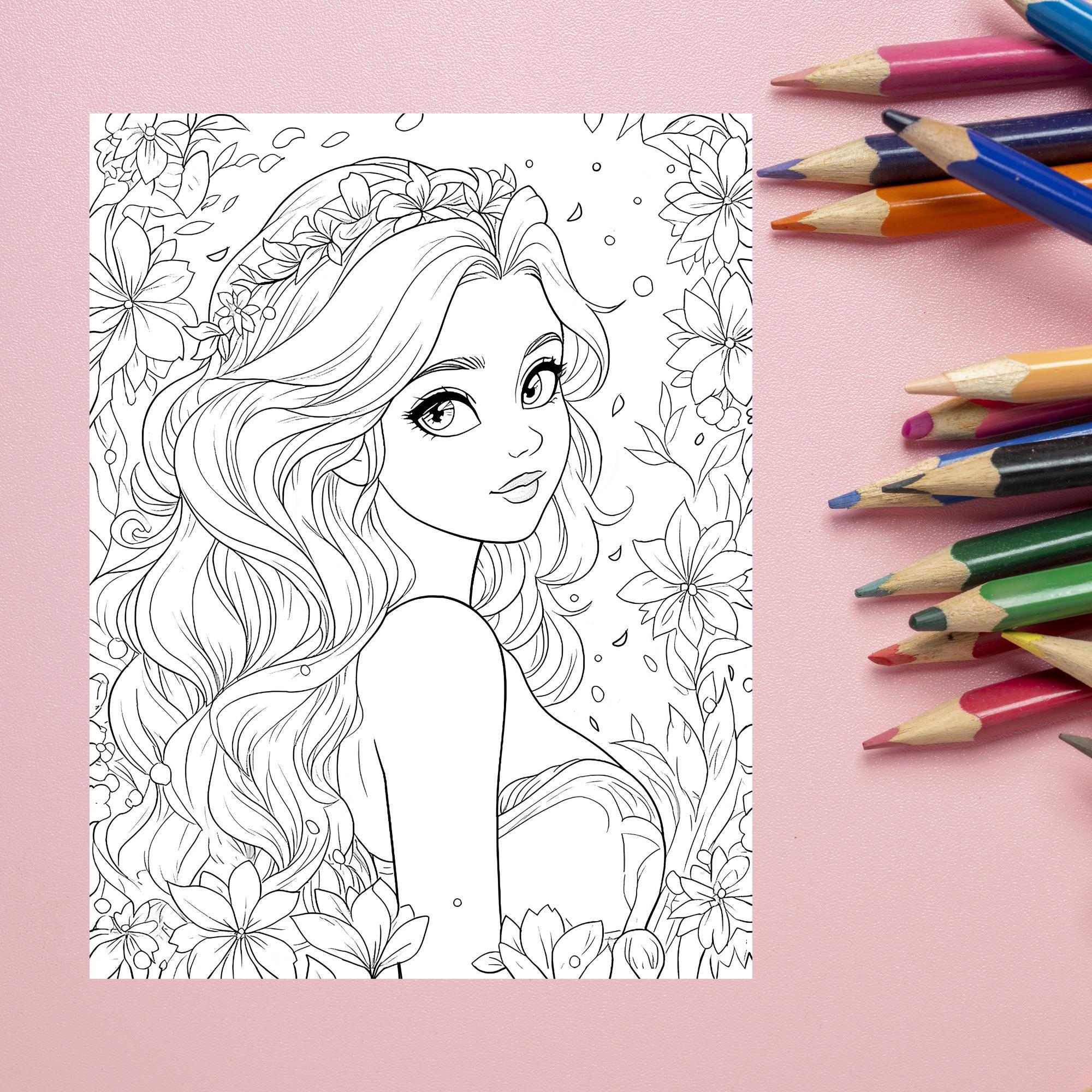 50 Fairy Princess Coloring Pages for Kids and Adults | Enchanting ...