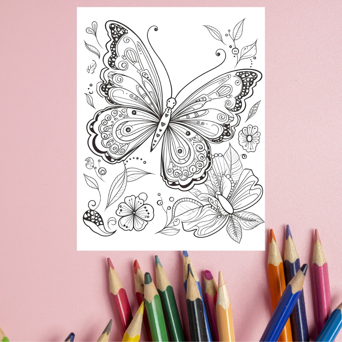 50 Butterfly Coloring Pages for Kids and Adults | Сoloring Sheets for ...