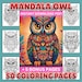 Owl Mandala Coloring Pages: 50 Printable Designs for Relaxation (PDF ...