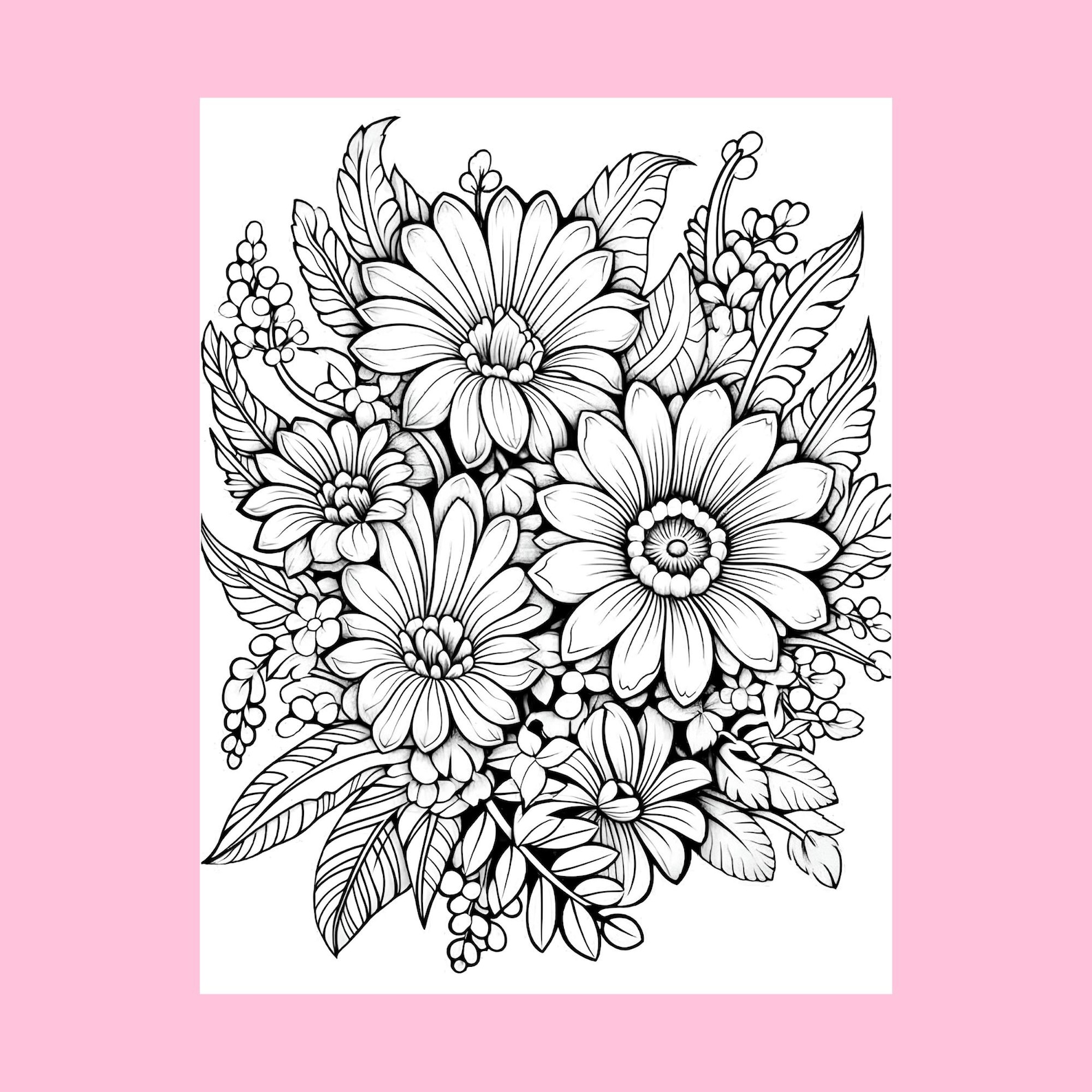 100 Flower Coloring Pages | Floral Coloring Sheets for Kids and Adults ...