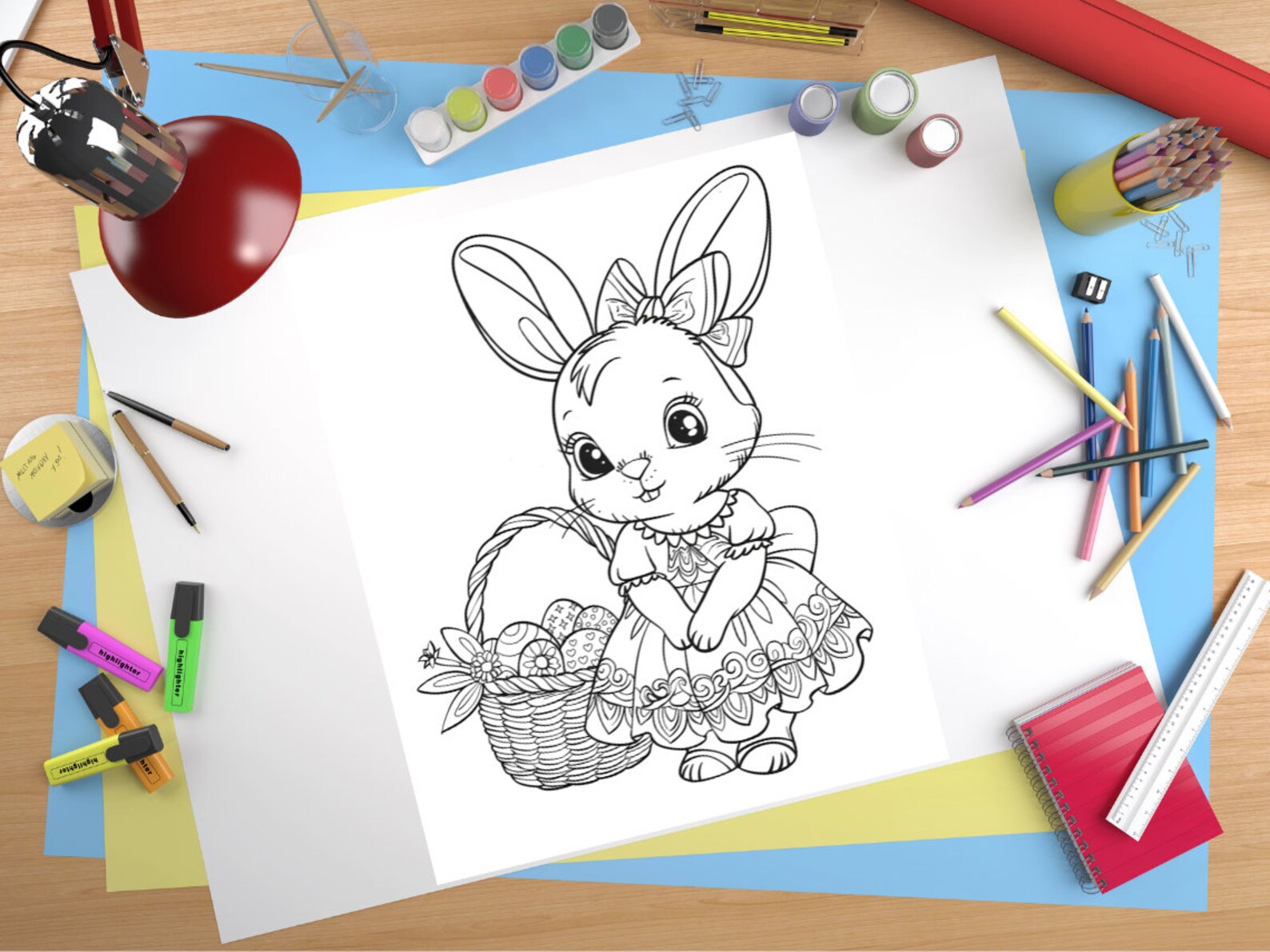 50 Easter Bunny Coloring Pages for Kids, Easter Coloring Pages, Bunny ...