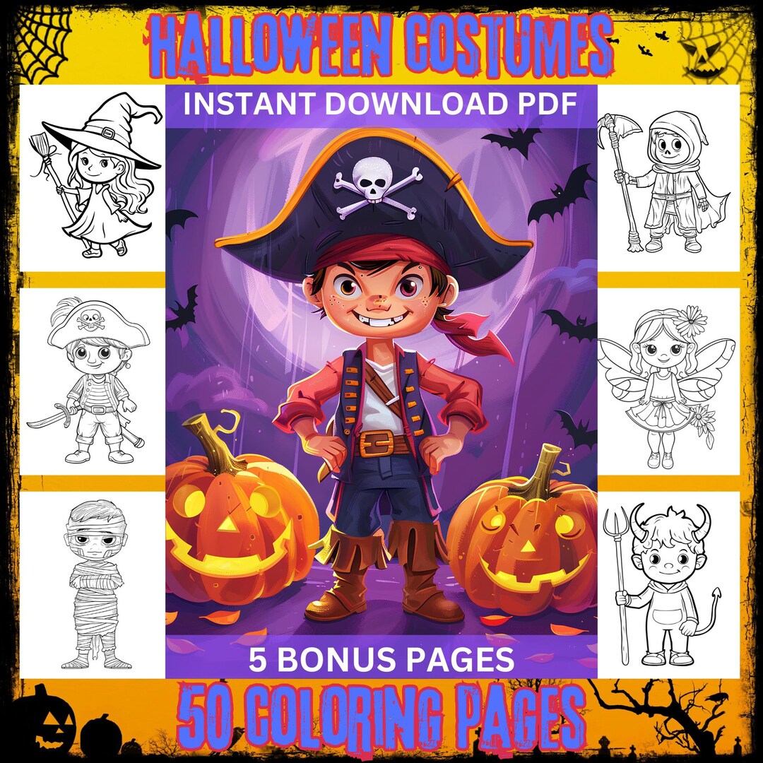 50 Halloween Costume Coloring Pages for Kids | Excellent Halloween ...