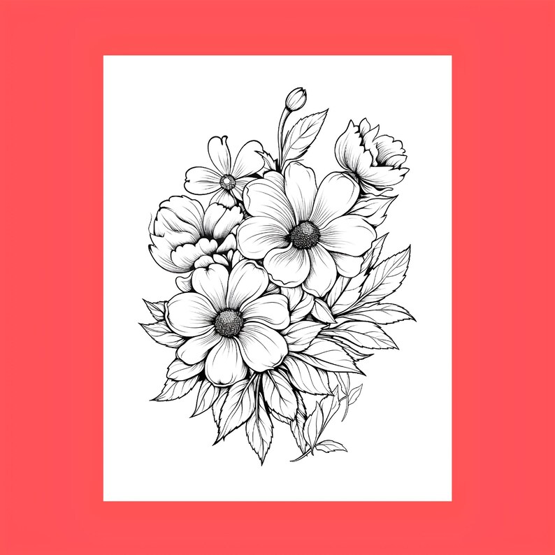 100 Wild Flowers Coloring Pages | Floral Coloring Sheets for Kids and ...