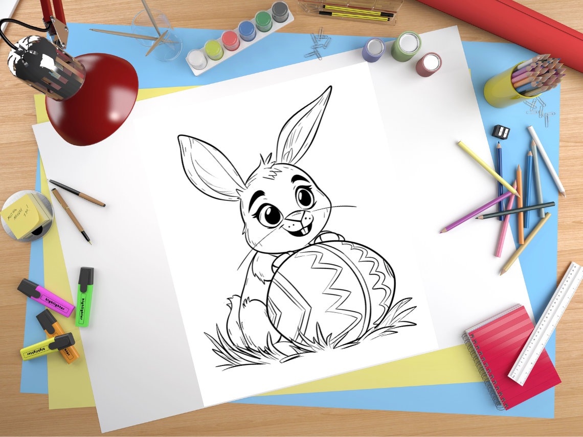 50 Easter Bunny Coloring Pages for Kids, Easter Coloring Pages, Bunny ...