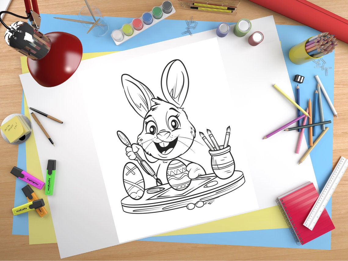 50 Easter Bunny Coloring Pages for Kids, Easter Coloring Pages, Bunny ...
