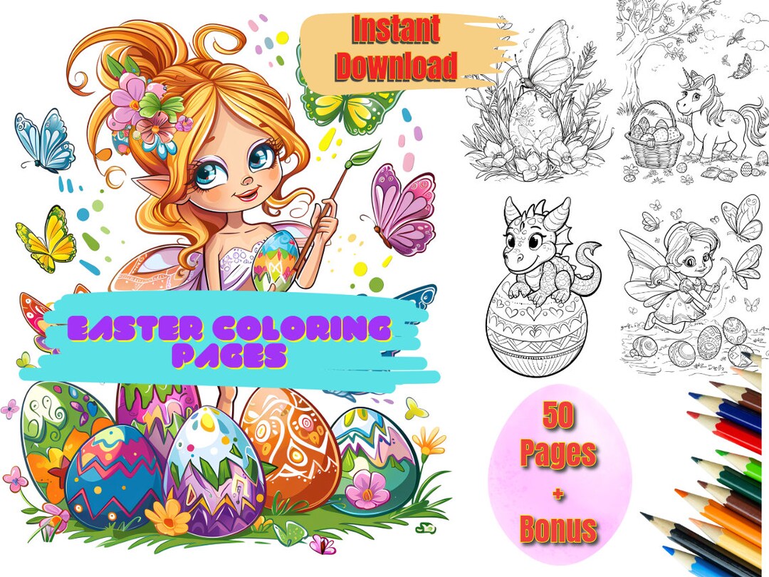 50 Easter Coloring Pages for Kids, Easter Coloring Pages, Easter ...