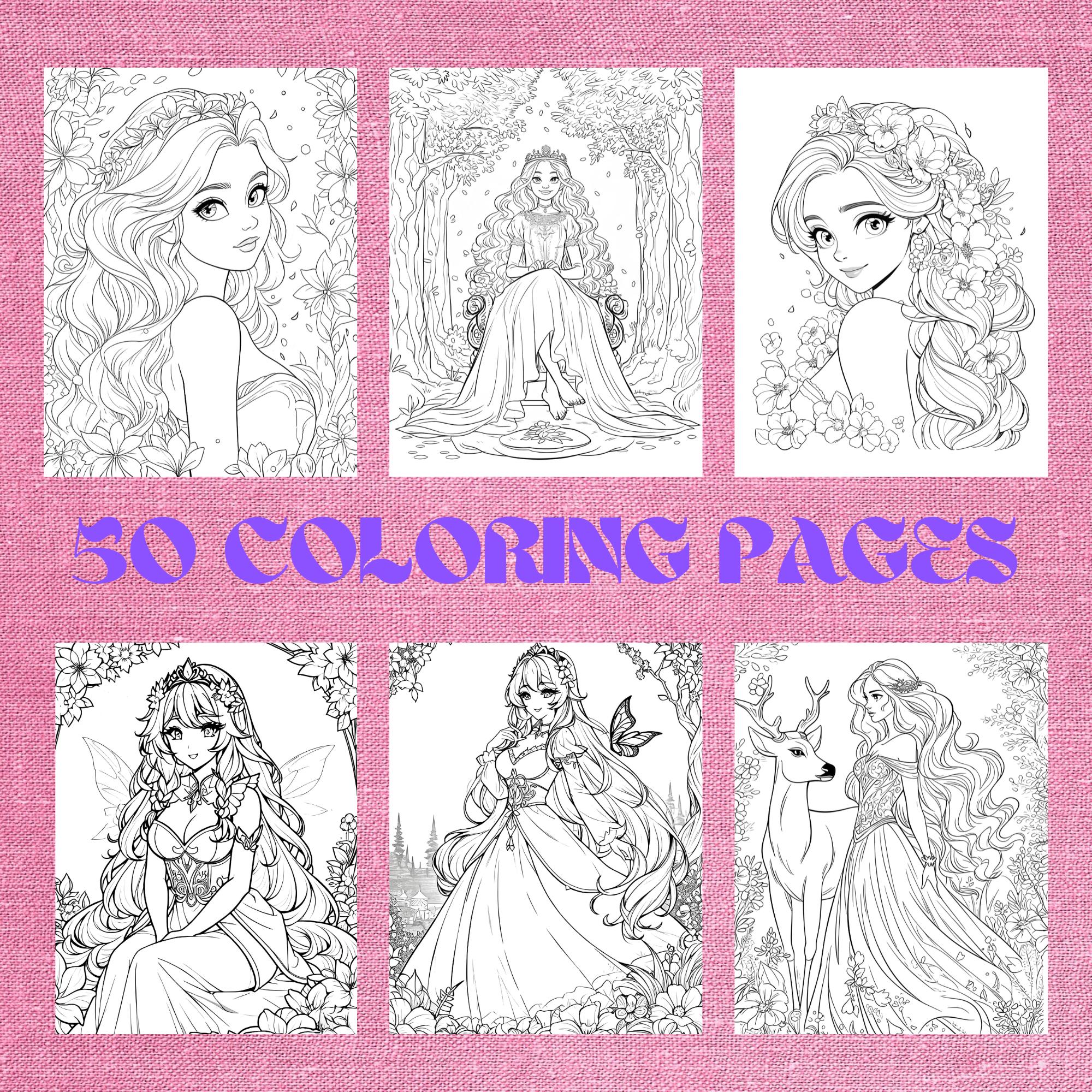 50 Fairy Princess Coloring Pages for Kids and Adults | Enchanting ...