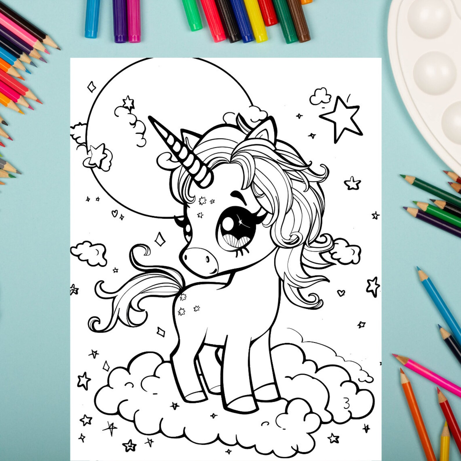 50 Unicorn Coloring Pages for Kids | Cute Coloring Sheets | Unicorn ...
