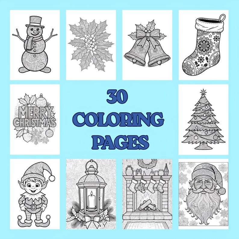 30 Christmas Zentangle Coloring Pages: Christmas Coloring Pages for ...