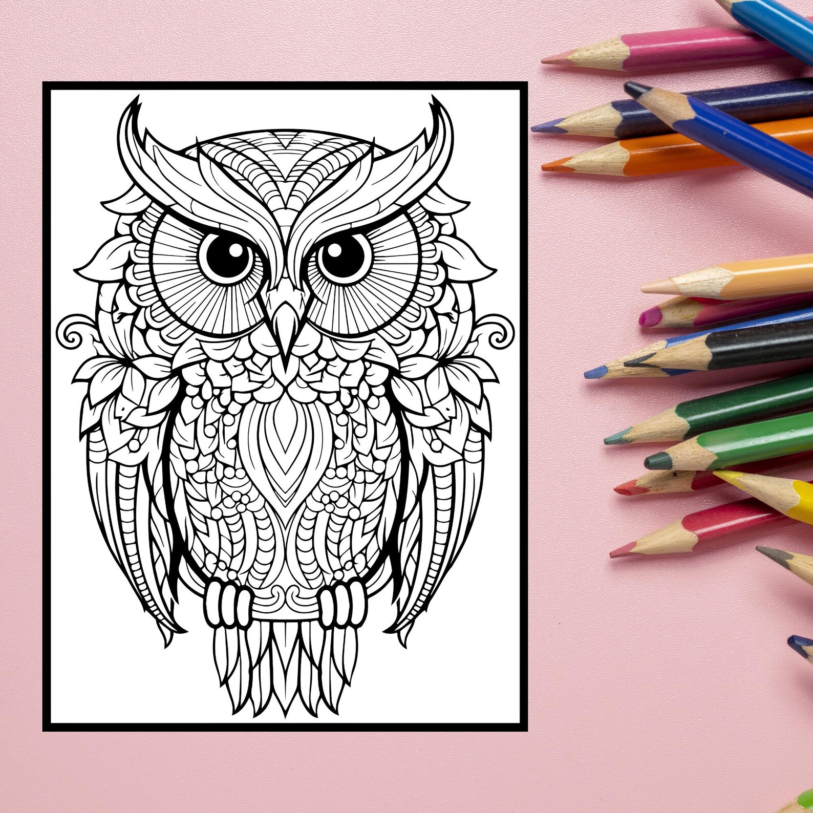 Owl Mandala Coloring Pages: 50 Printable Designs for Relaxation (PDF ...