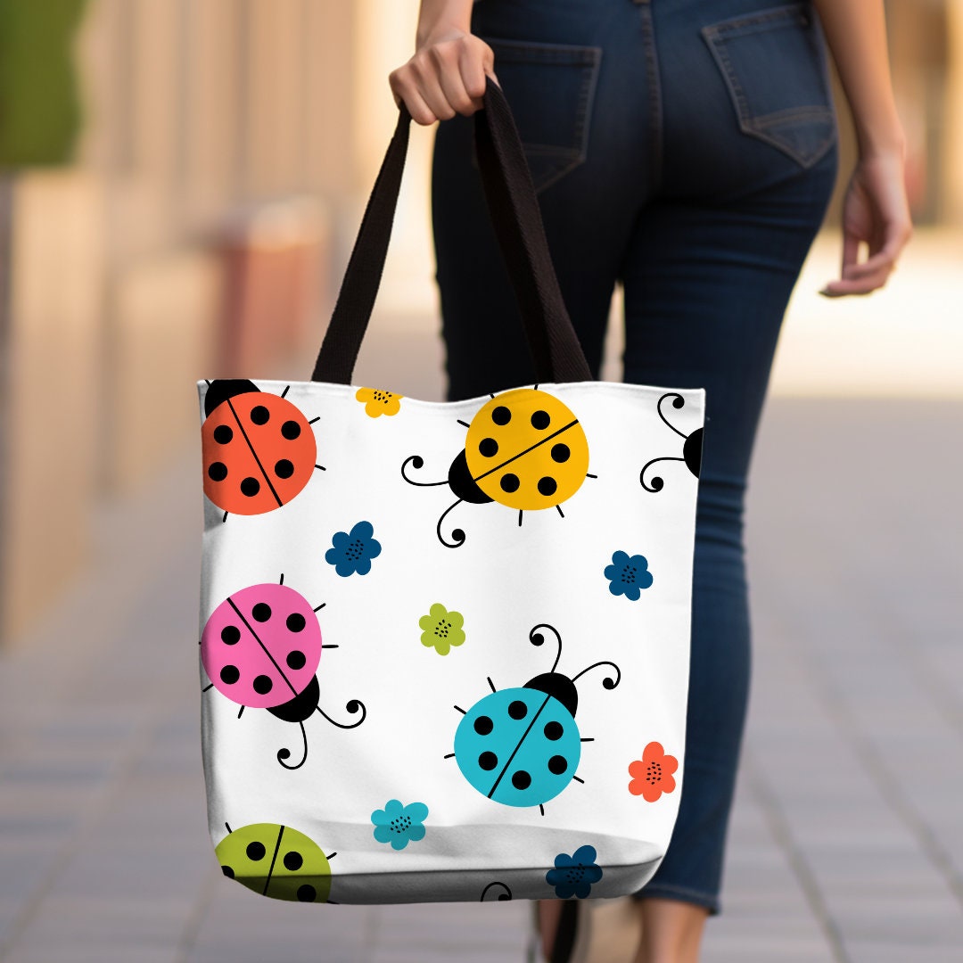 Ladybug Tote Bag, Ladybug Tote, Ladybug Bag, Cute Ladybug Tote, Womens ...