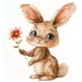 15 Cute Rabbits Watercolor Clipart, Digital Clipart, Commercial Use ...