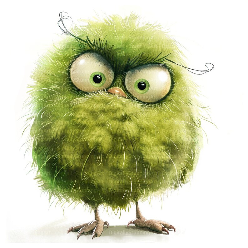 15 Grumpy Birds Watercolor Clipart, Digital Clipart, Commercial Use ...