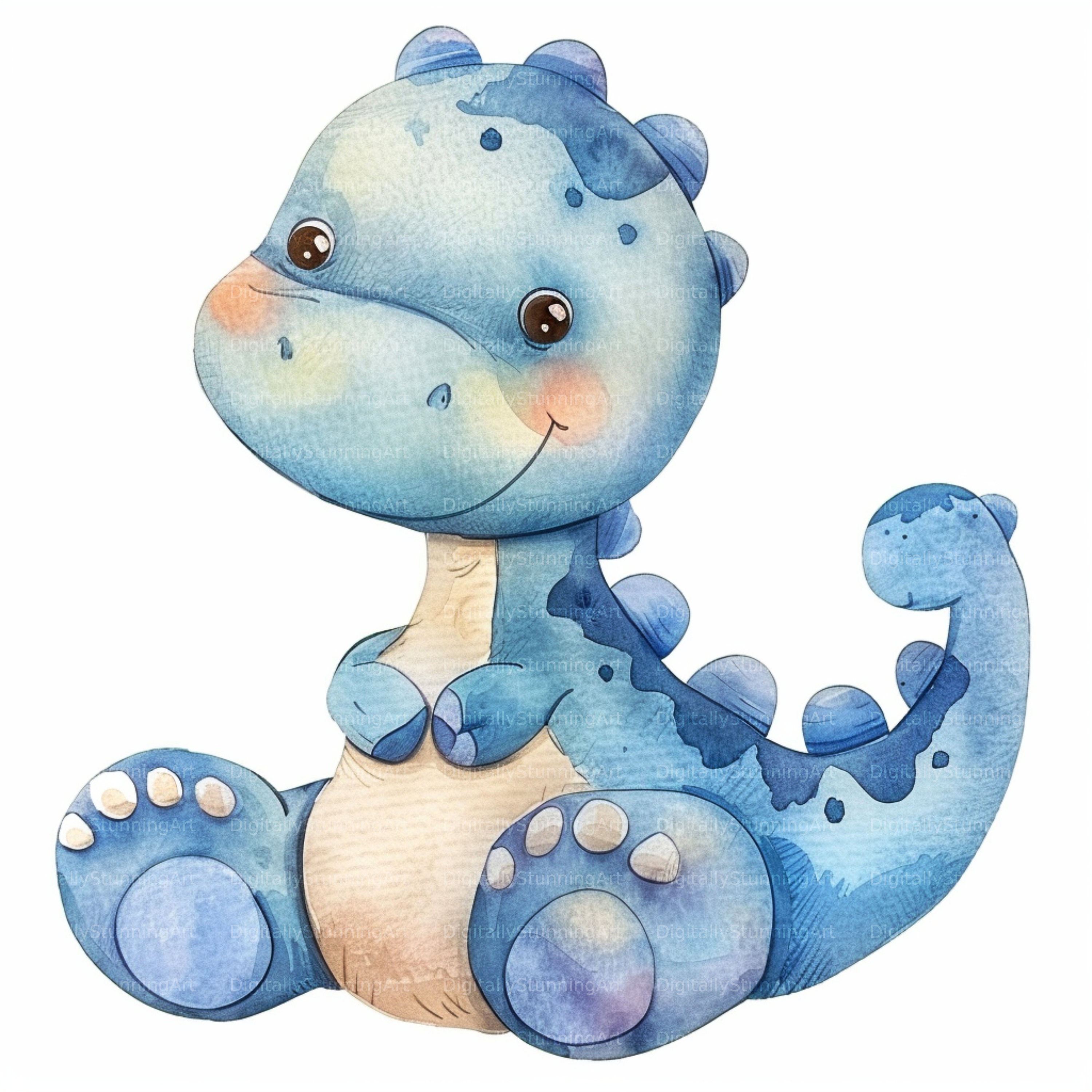 Watercolor Baby Dinosaur Clipart, Nursery Art (digital Download) - Etsy