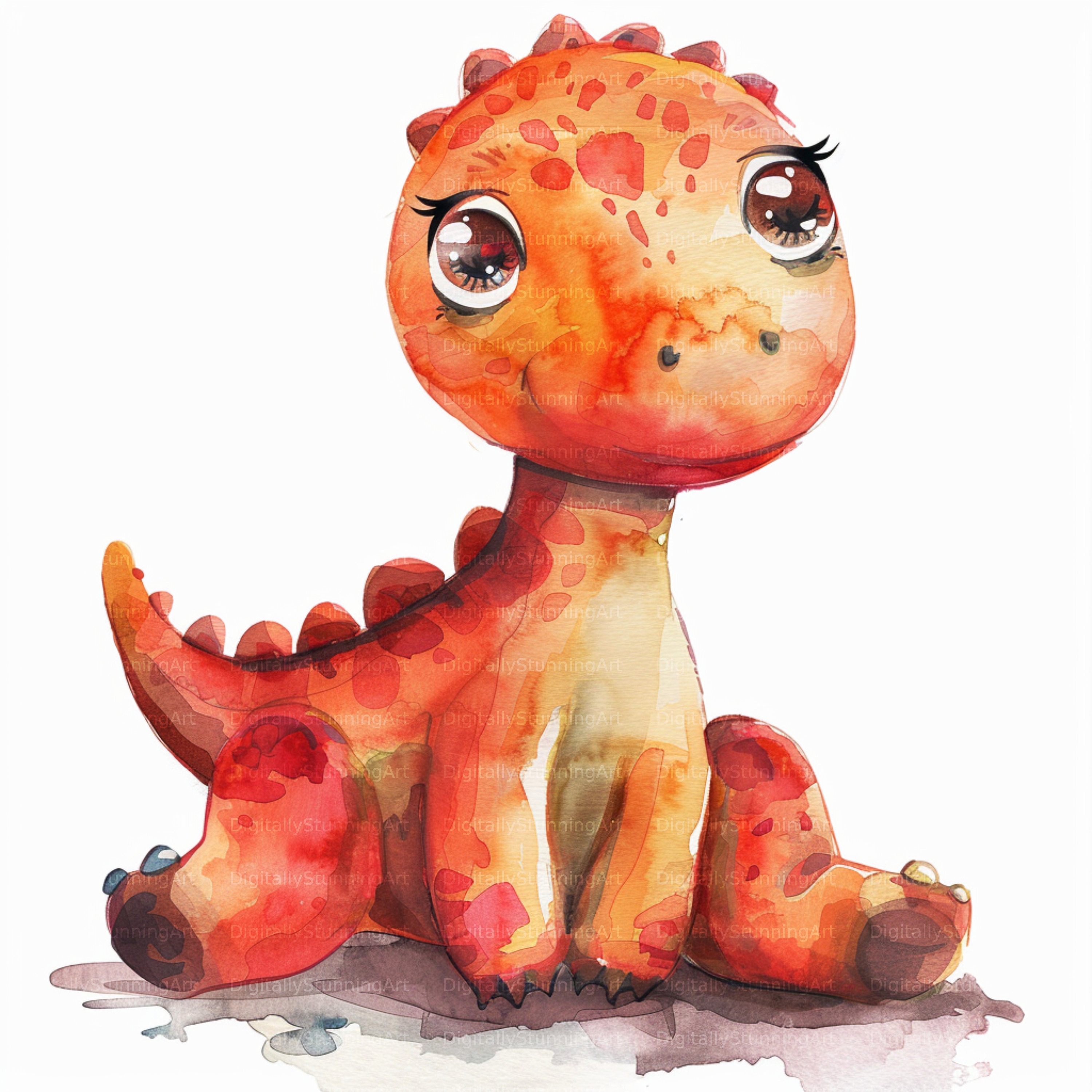Watercolor Baby Dinosaur Clipart, Nursery Art (digital Download) - Etsy