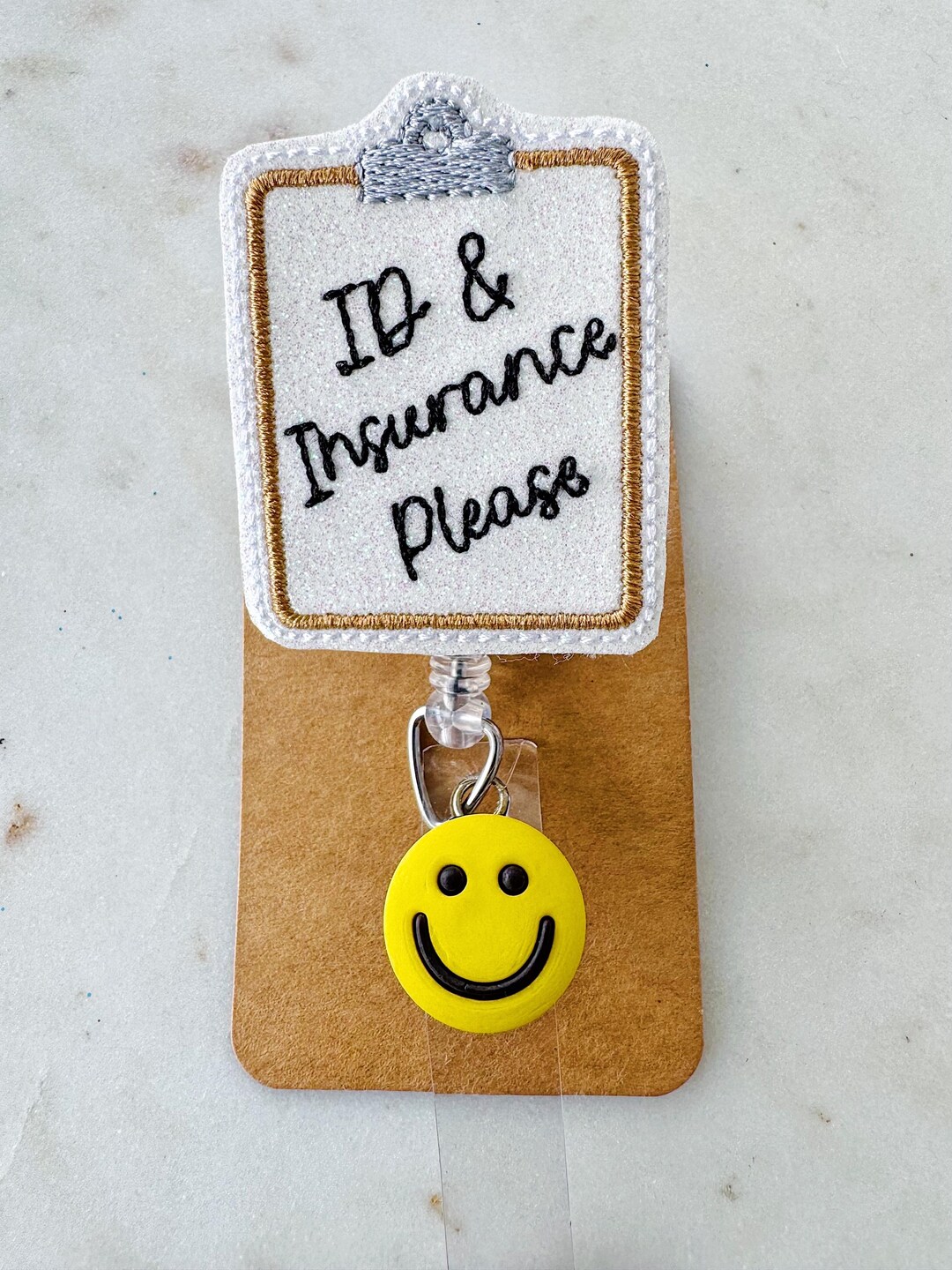 Smiley Face Iridescent Medical Receptionist Admit Clerk Retractable ...