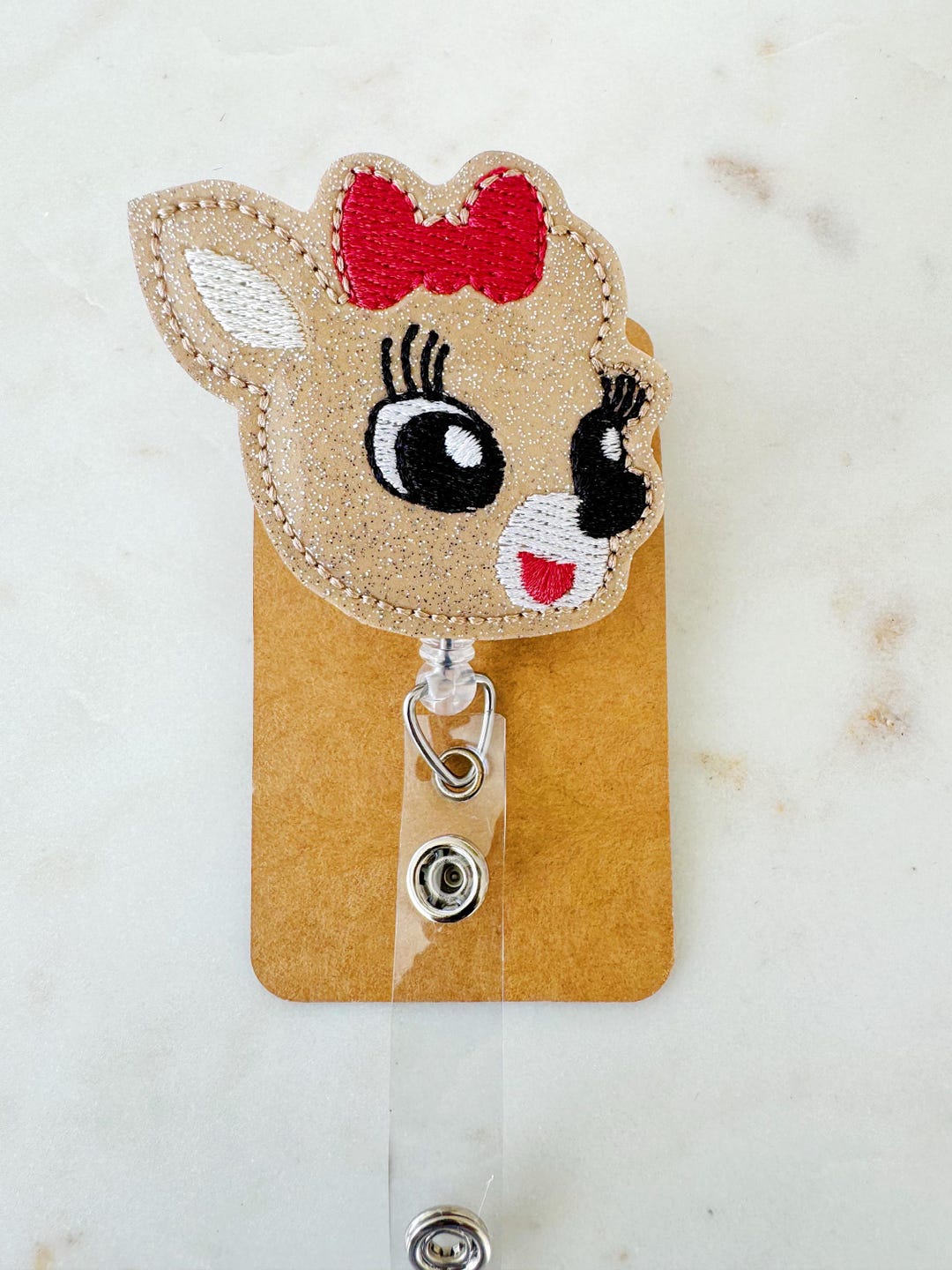 Clarice Reindeer Shimmer Christmas Holiday Retractable Interchangeable ...