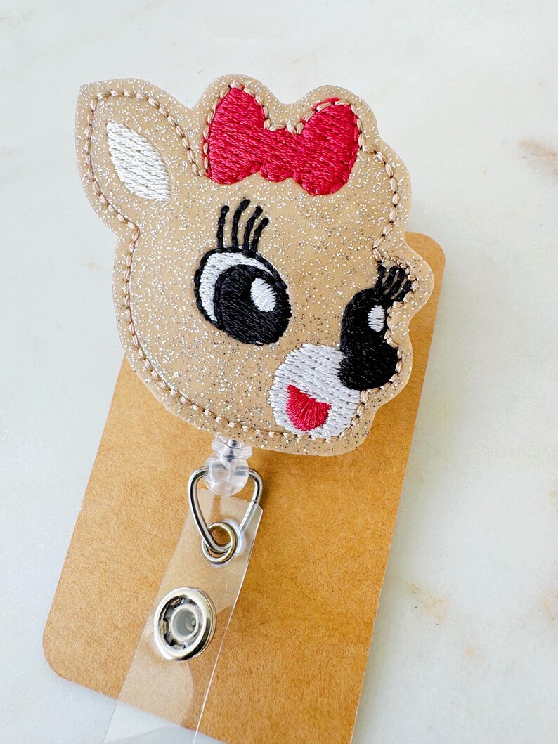 Clarice Reindeer Shimmer Christmas Holiday Retractable Interchangeable ...