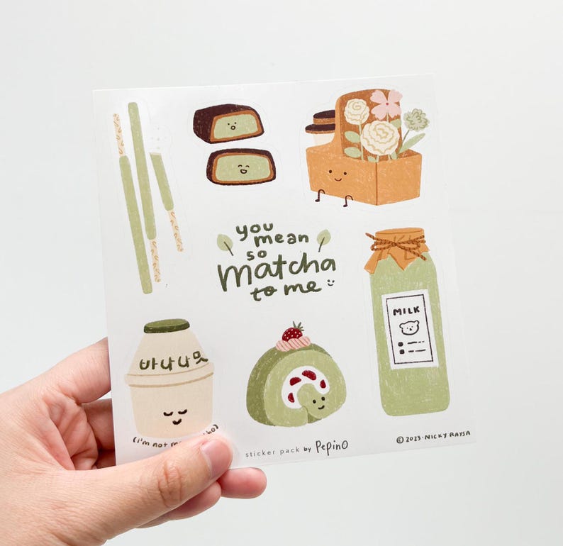 Matcha Sticker Pack - Etsy