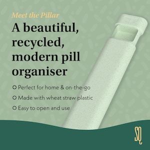 Pillar - Eco-friendly 7-day Pill Organiser - Biodegradable Wheat Straw ...