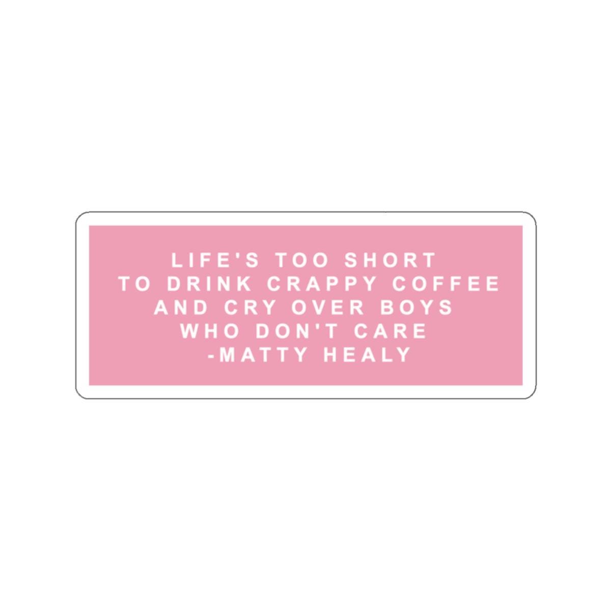 Matty Healy Sticker | 1975 Band Matty Healy Truman Black Funny Quote ...