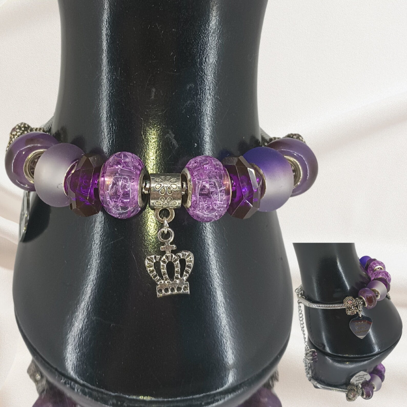 Easter Womans Month Spring Pandora European Charm Bracelet Snake Chain ...