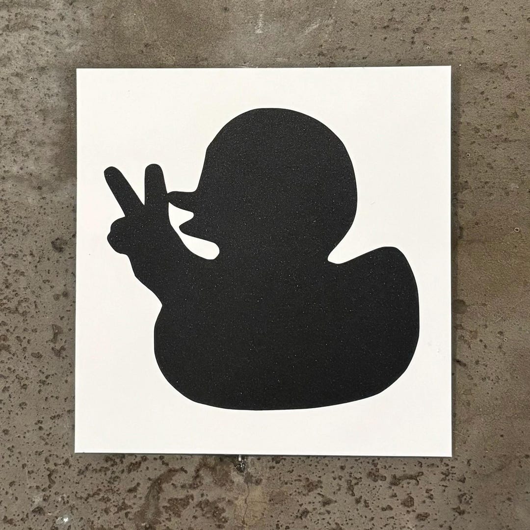 Duck Wave Peace Sticker, Decal, Emblem, Ducking, Gift, Offroad, 4x4 ...