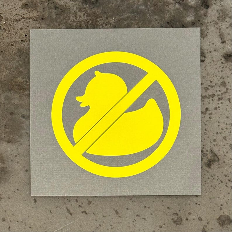 No Duck Sticker, Decal, Emblem, Ducking, Gift, Men’s Birthday, Offroad ...