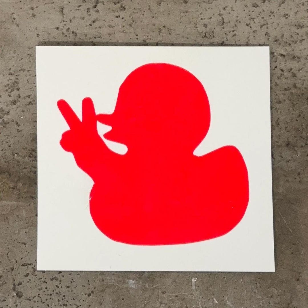 Duck Wave Peace Sticker, Decal, Emblem, Ducking, Gift, Offroad, 4x4 ...